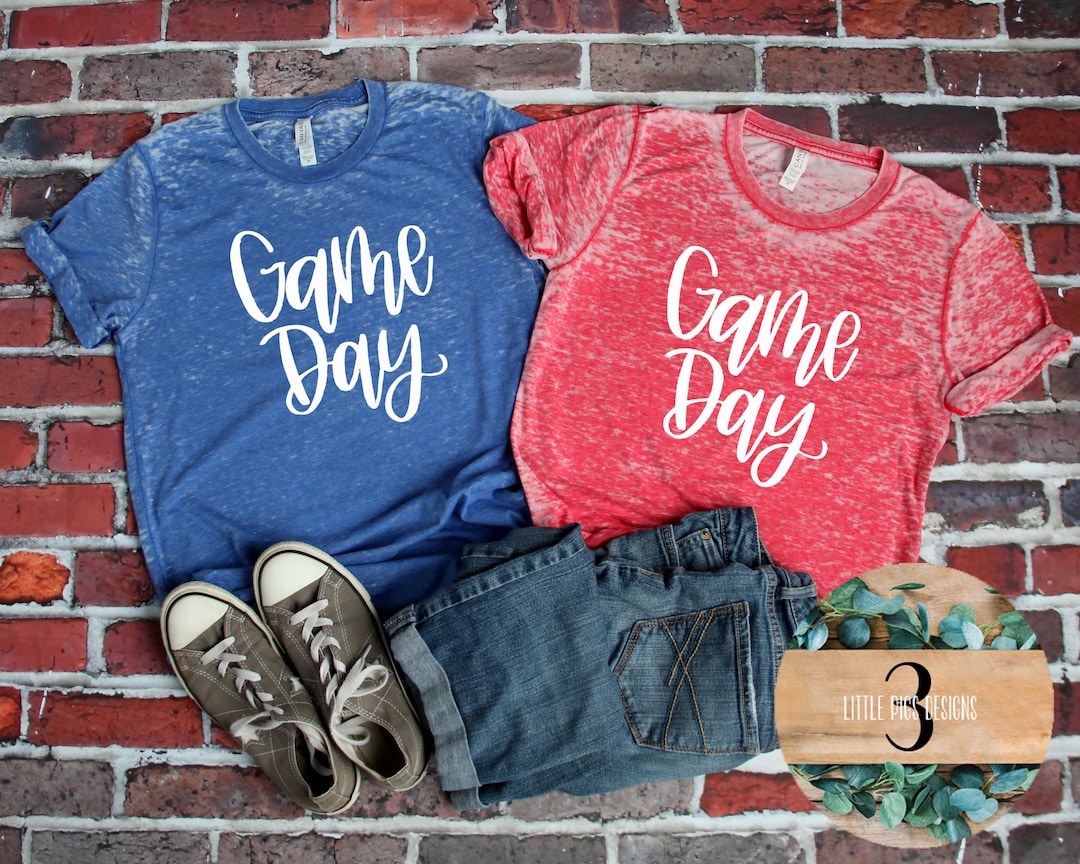 Red and White Game Day Shirt - Etsy