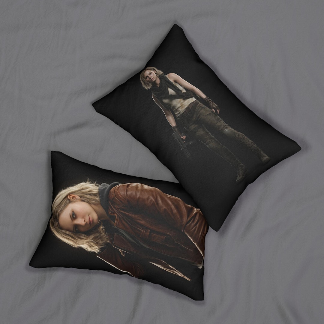 Grace Ashcroft, Resident Evil Requiem Inspired, Portrait Lumbar Pillow ...