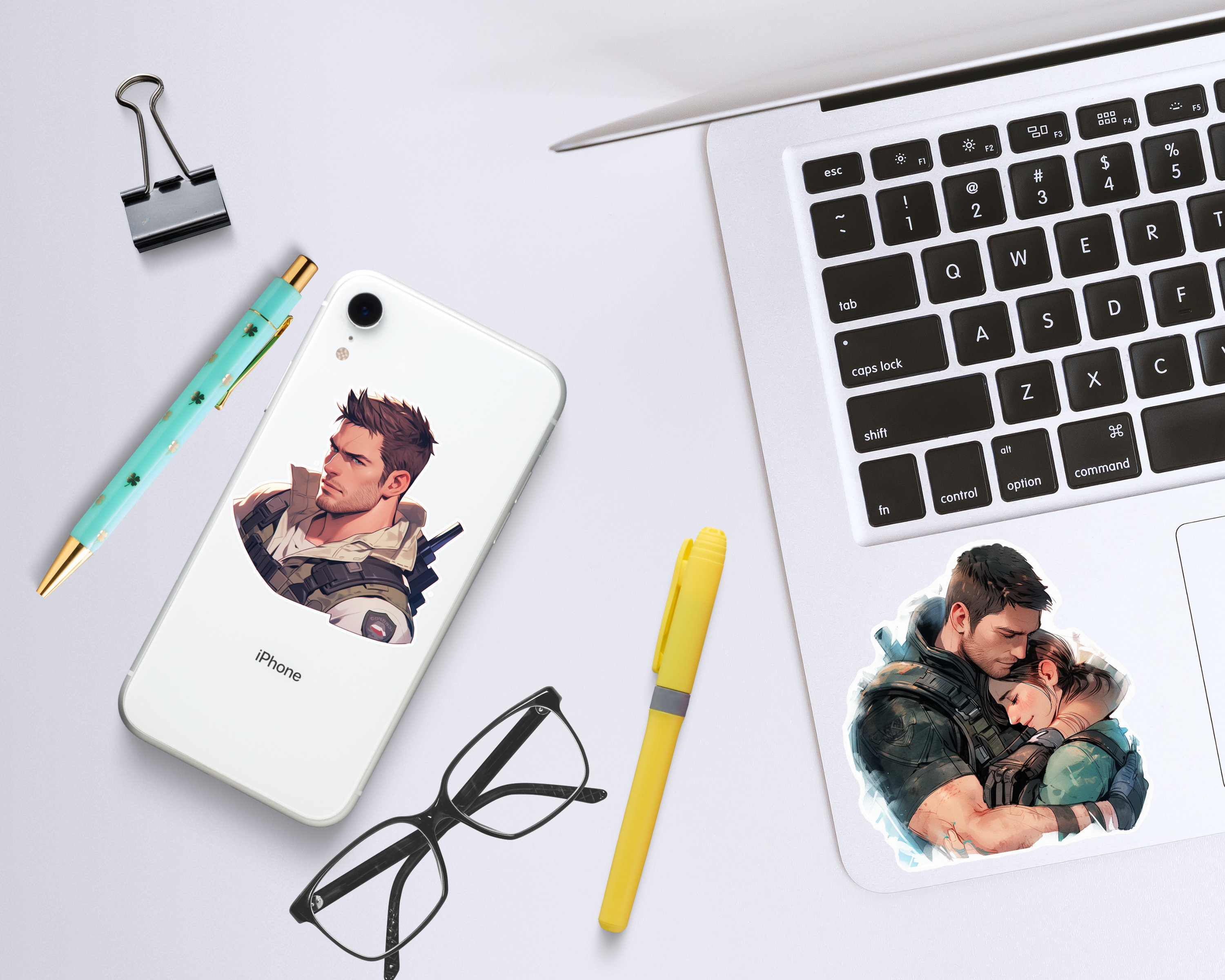 Chris Redfield Jill Valentine Resident Evil Stickers - Etsy