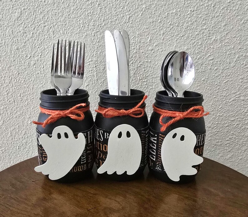 Halloween Ghost Utensil Holder. - Etsy