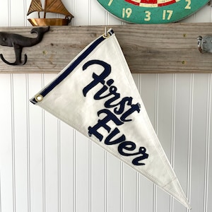 Custom Boat Pennant: Upcycled Sailcloth Nautical Flag - Etsy