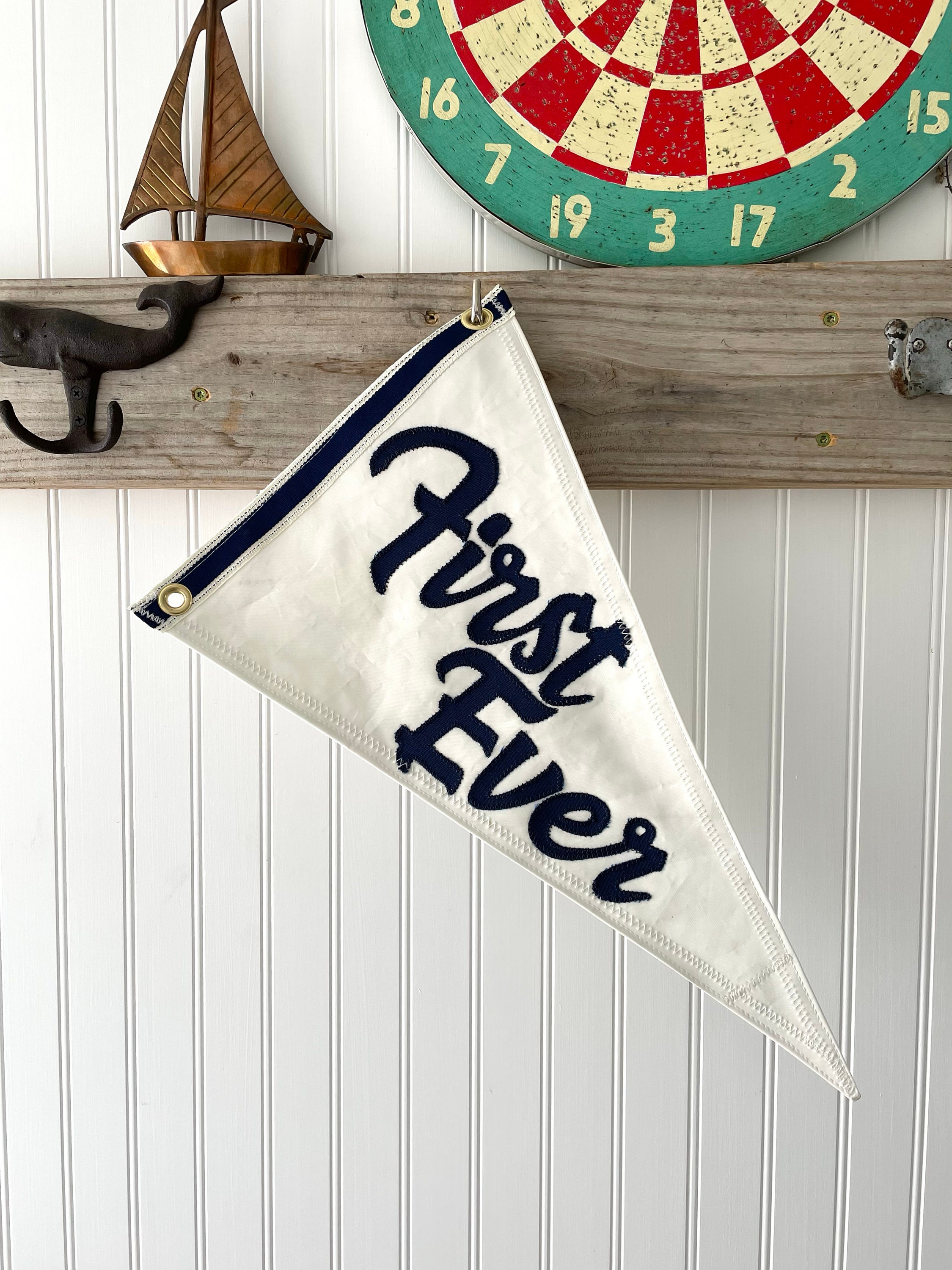 Custom Boat Pennant: Upcycled Sailcloth Nautical Flag - Etsy