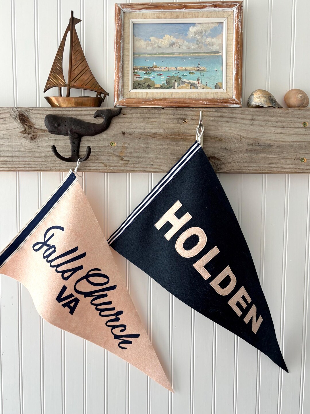 Beach Town Pennant, Custom Beach House Pennant, Custom Beach Pennant ...