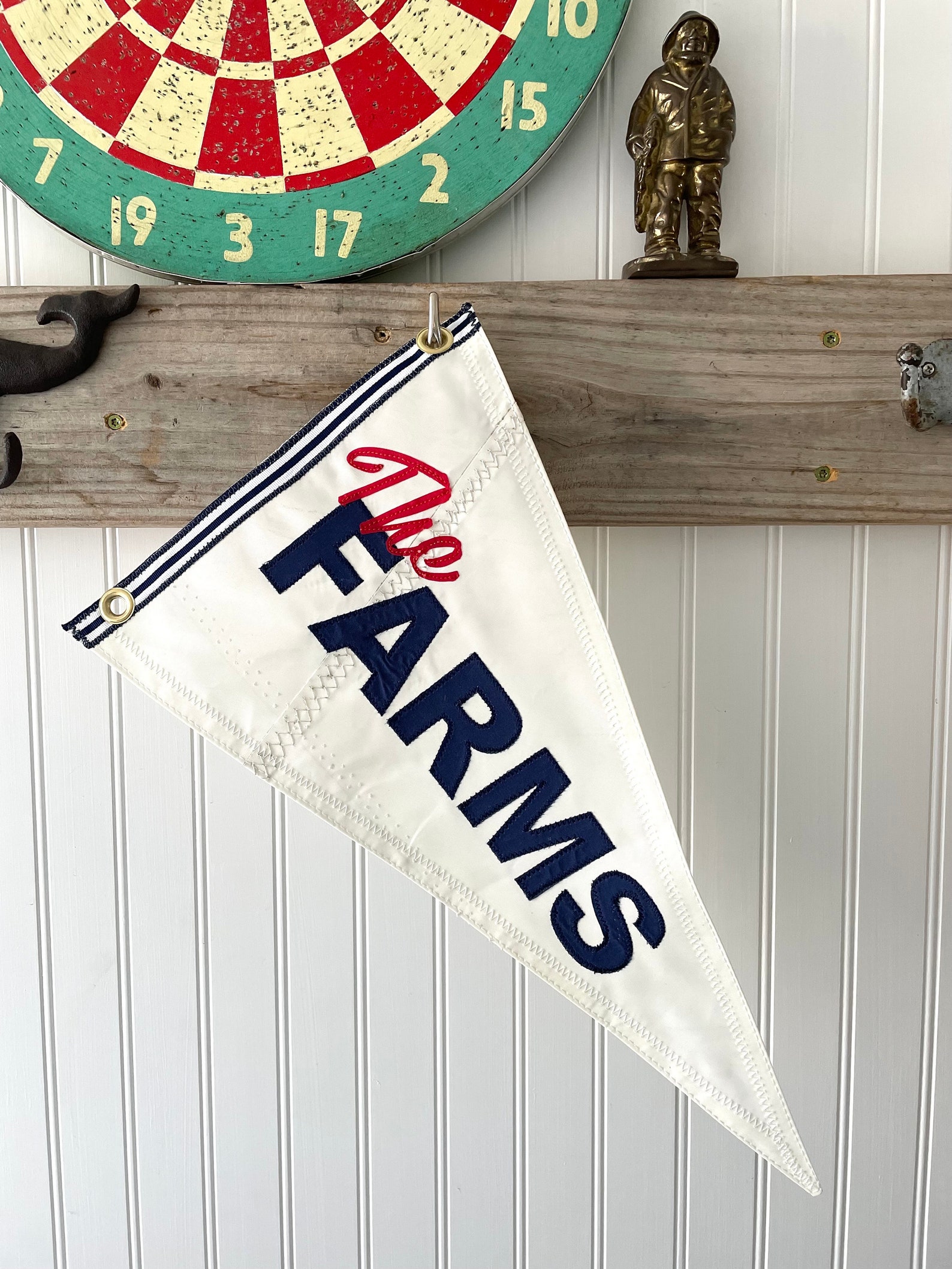 Custom Boat Pennant: Upcycled Sailcloth Nautical Flag - Etsy