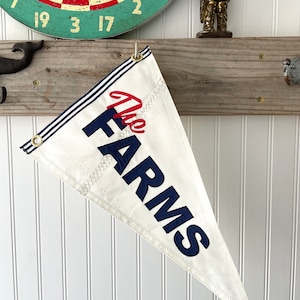 Custom Boat Pennant: Upcycled Sailcloth Nautical Flag - Etsy