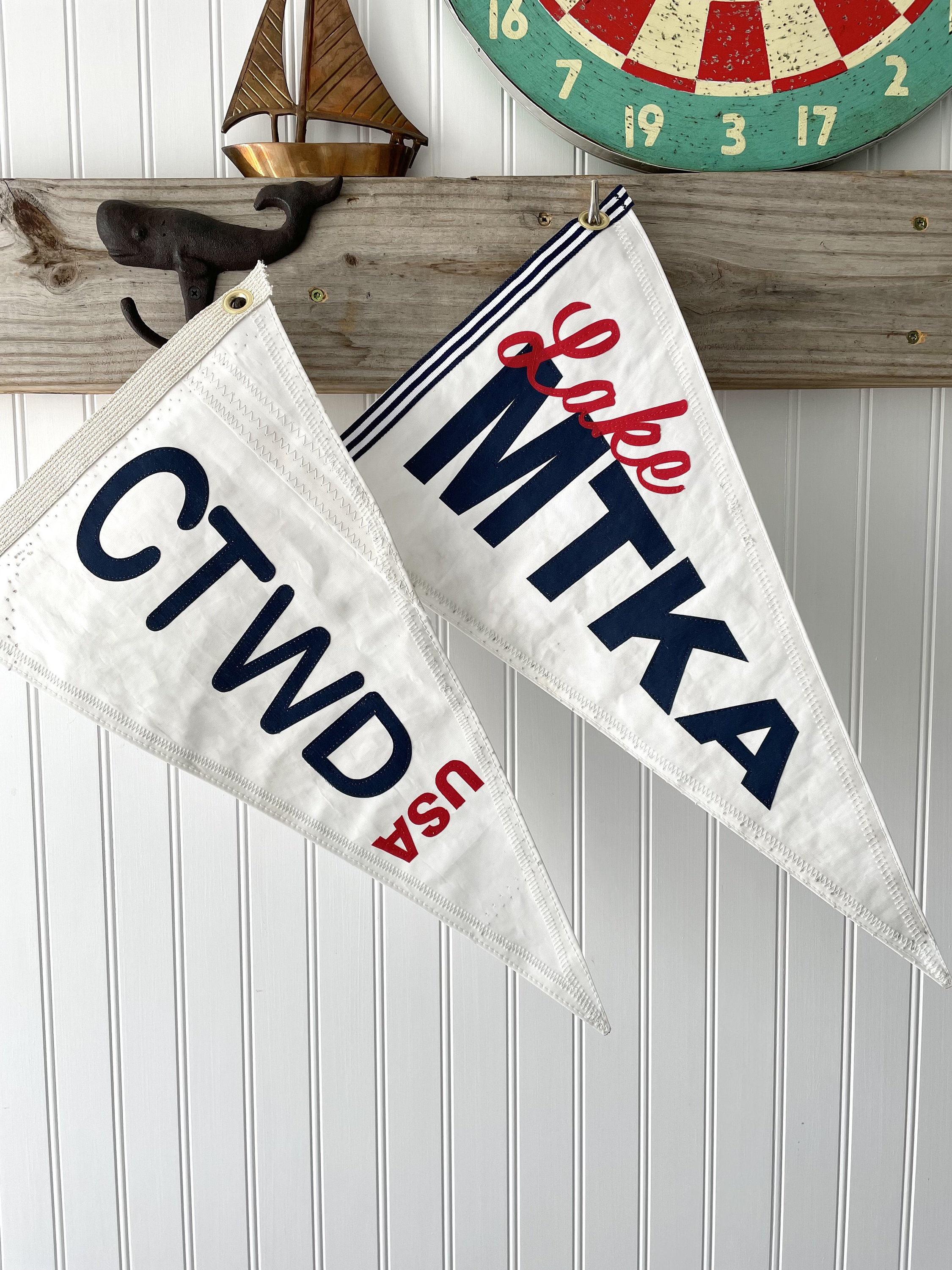 Custom Boat Pennant: Upcycled Sailcloth Nautical Flag - Etsy