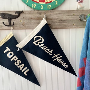 Beach Town Pennant, Custom Beach House Pennant, Custom Beach Pennant ...