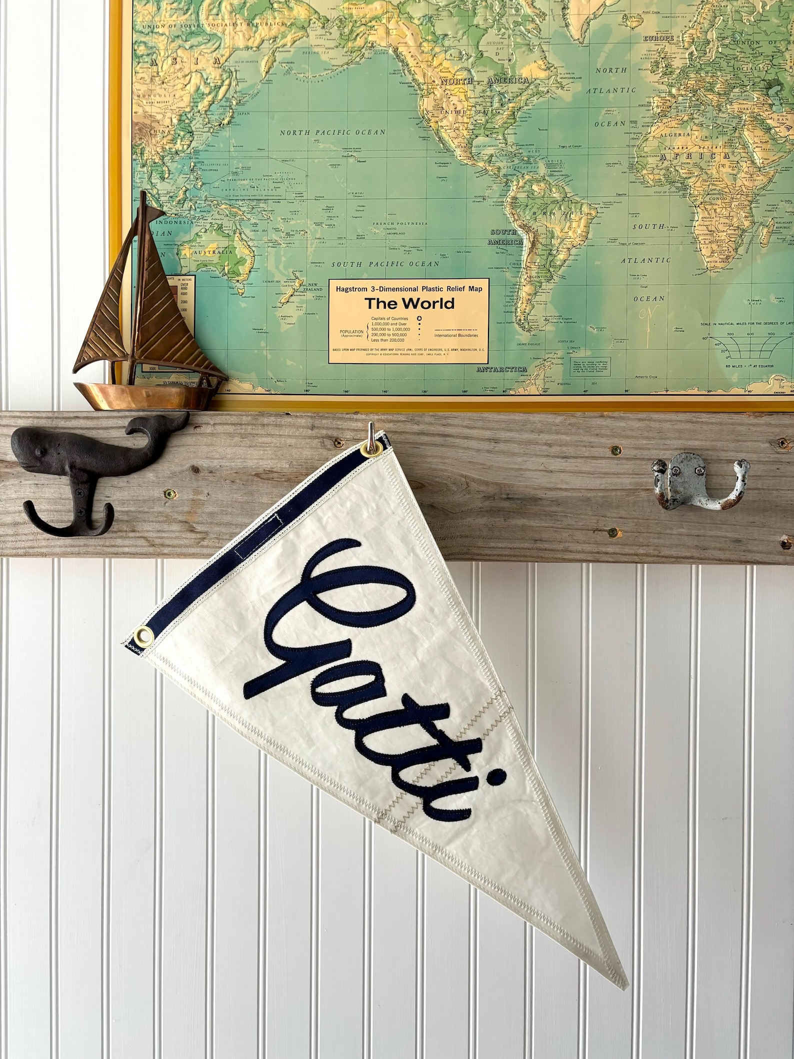 Custom Boat Pennant: Upcycled Sailcloth Nautical Flag - Etsy