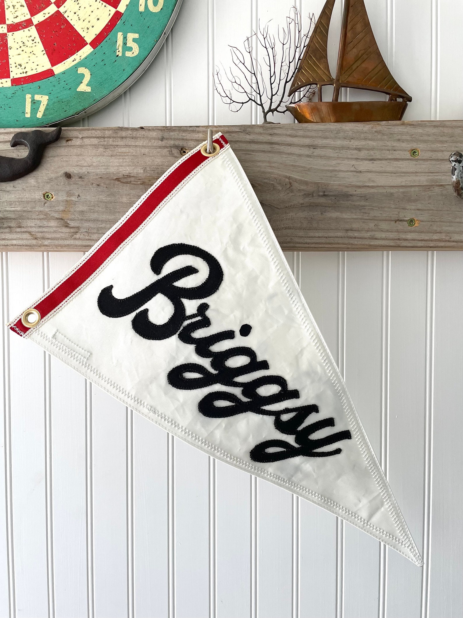Custom Boat Pennant: Upcycled Sailcloth Nautical Flag - Etsy