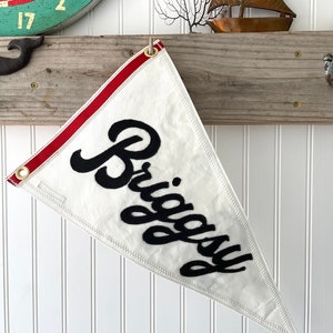 Custom Boat Pennant: Upcycled Sailcloth Nautical Flag - Etsy