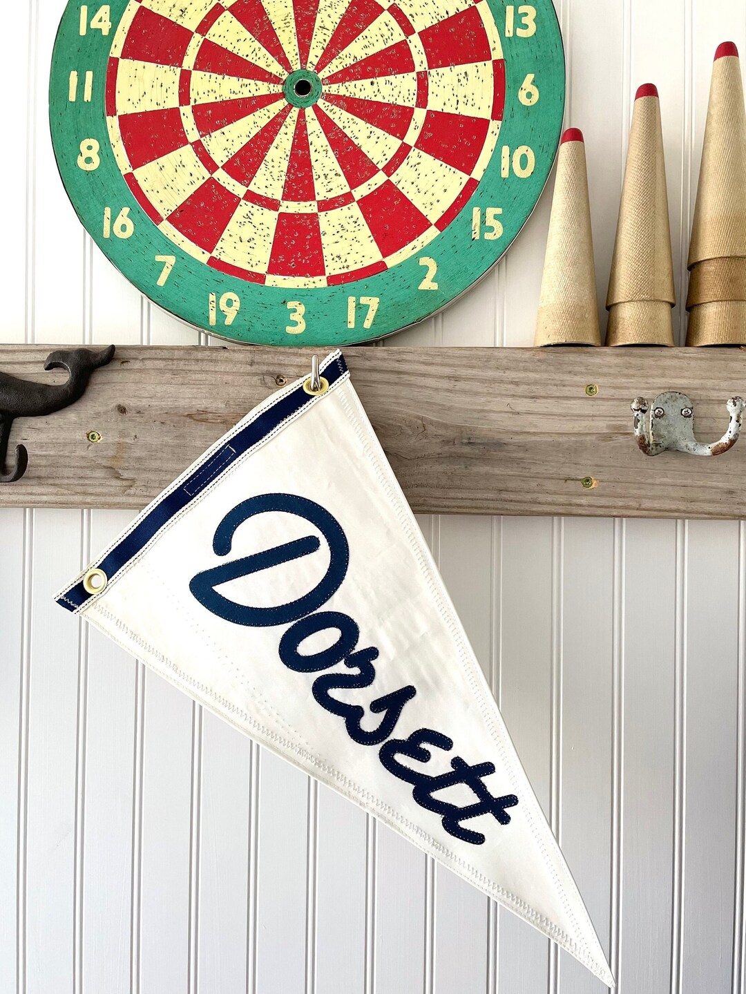 Custom Boat Pennant: Upcycled Sail Nautical Flag - Etsy