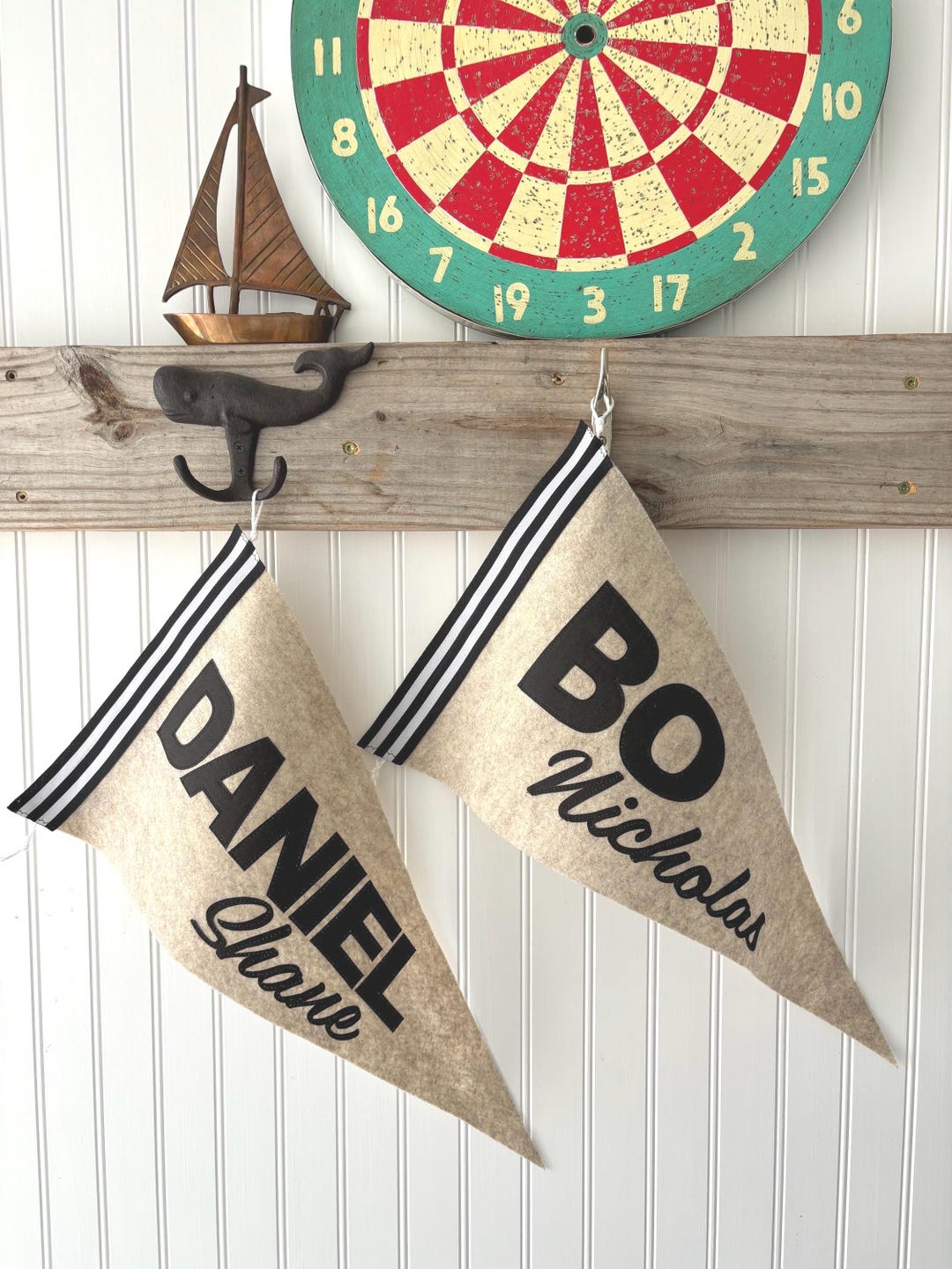 Personalized Name Pennant Flag: Custom Felt Boy's Room Decor - Etsy