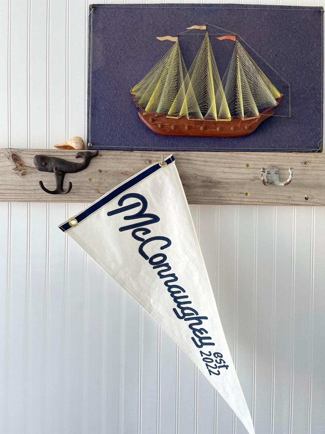 Custom Wedding Boat Pennant, Custom Wedding Burgee, Nautical Wedding ...