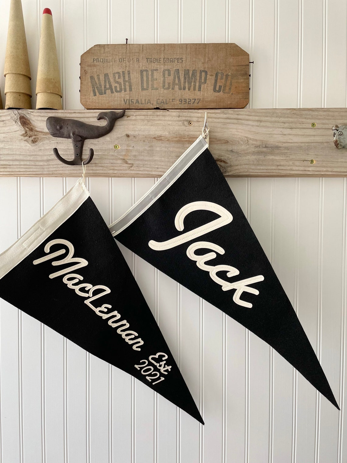 Personalized Pennant Felt Pennant Flag Custom Name Pennant - Etsy
