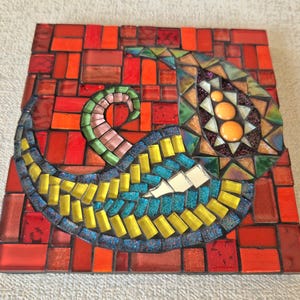 Paisley Mosaic Art, Mosaic Wall Art, Retro Funky Art, Hippie Festival ...