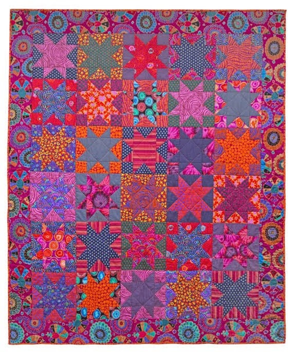 Kaffe Fassett Smouldering Stars Fabric Pack From Quilts in | Etsy Australia
