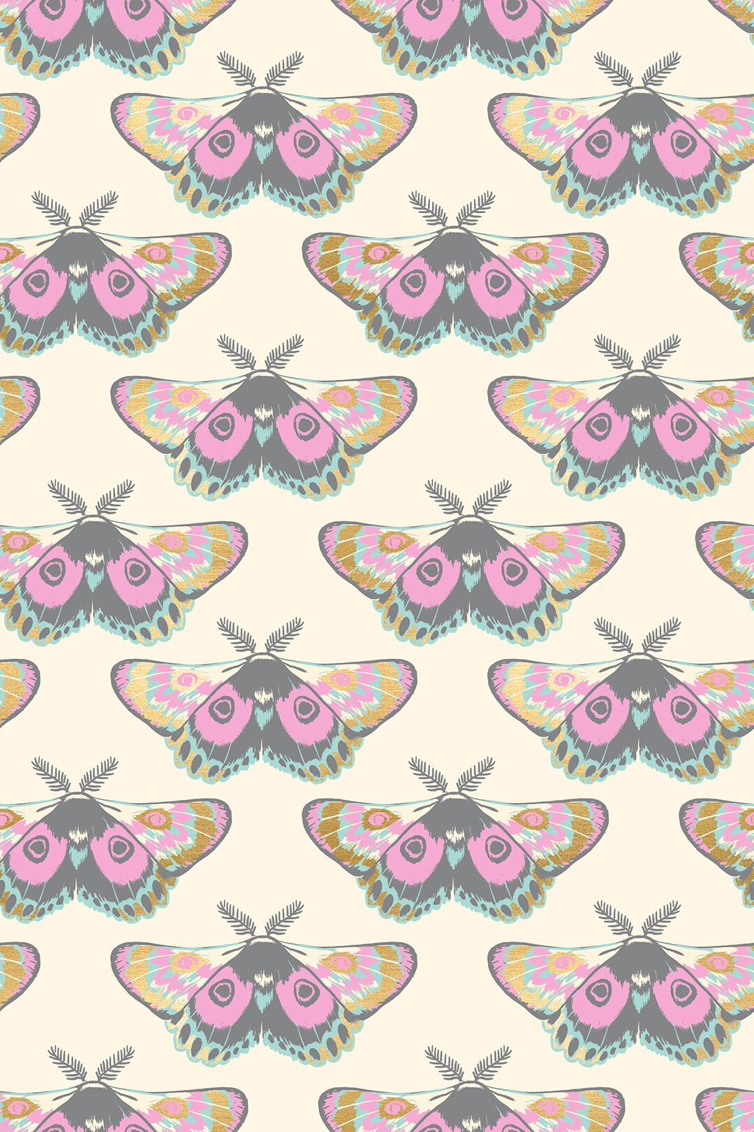 Firefly Glow Moth Buttercream (RS2067 11) by Sarah Watts for Ruby Star ...