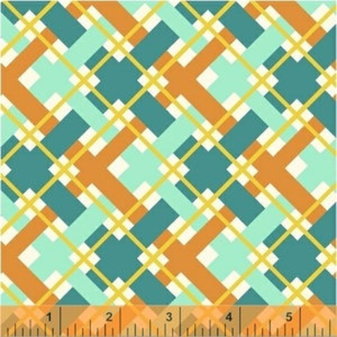 Hello Jane by Allison Harris for Windham Fabrics - Plaid in Orange ...