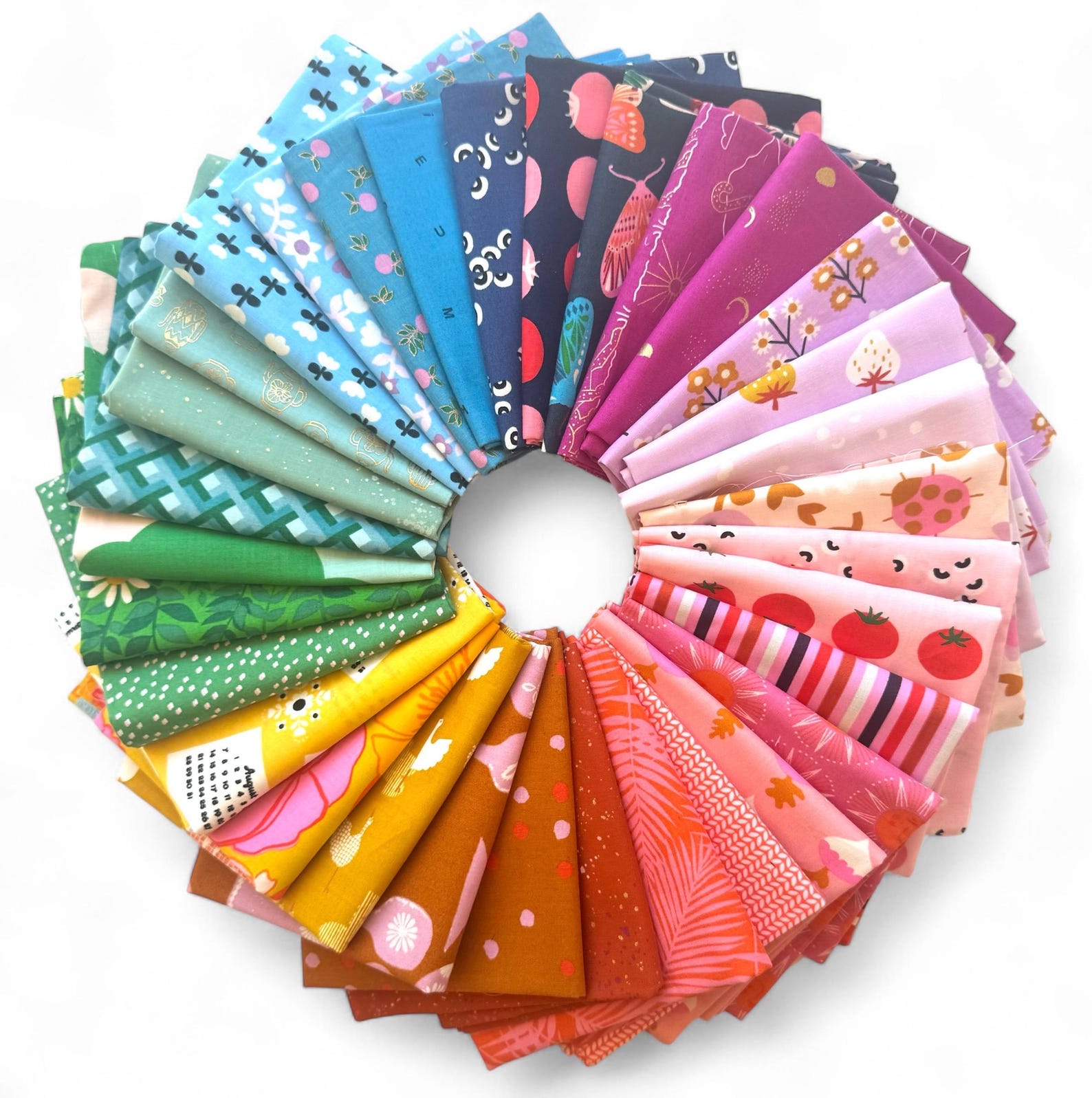 Fat 16th of Various Ruby Star Fabrics as Shown in Photo 32 in Total ...