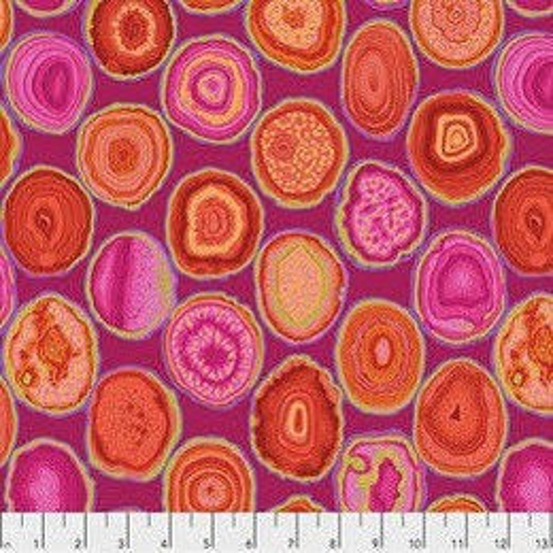 Kaffe Fassett Collective Fat Quarter of Philip Jacobs Geodes in Red - Etsy
