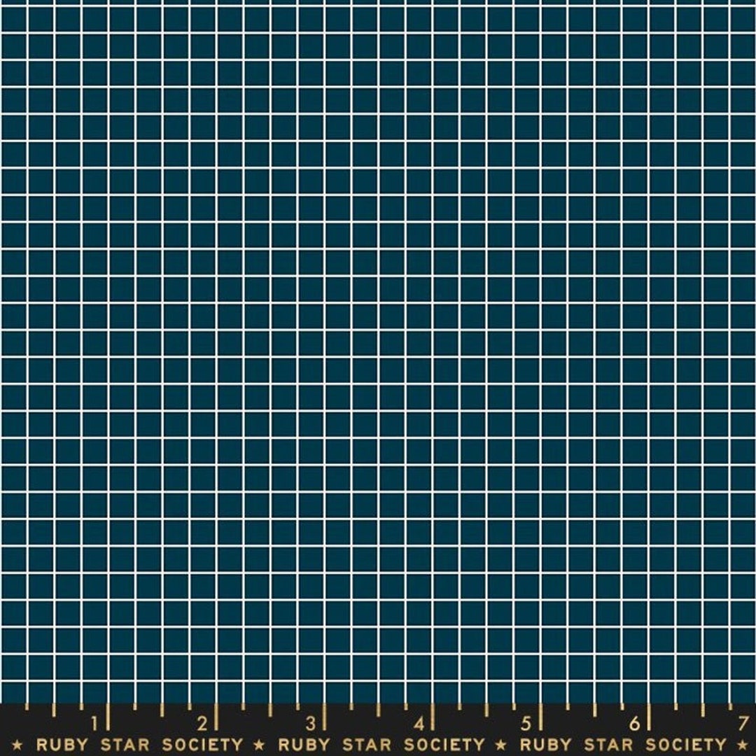 Anagram and Grid -- Ruby Star Society Fabric, RS3005-20 Grid in Peacock ...