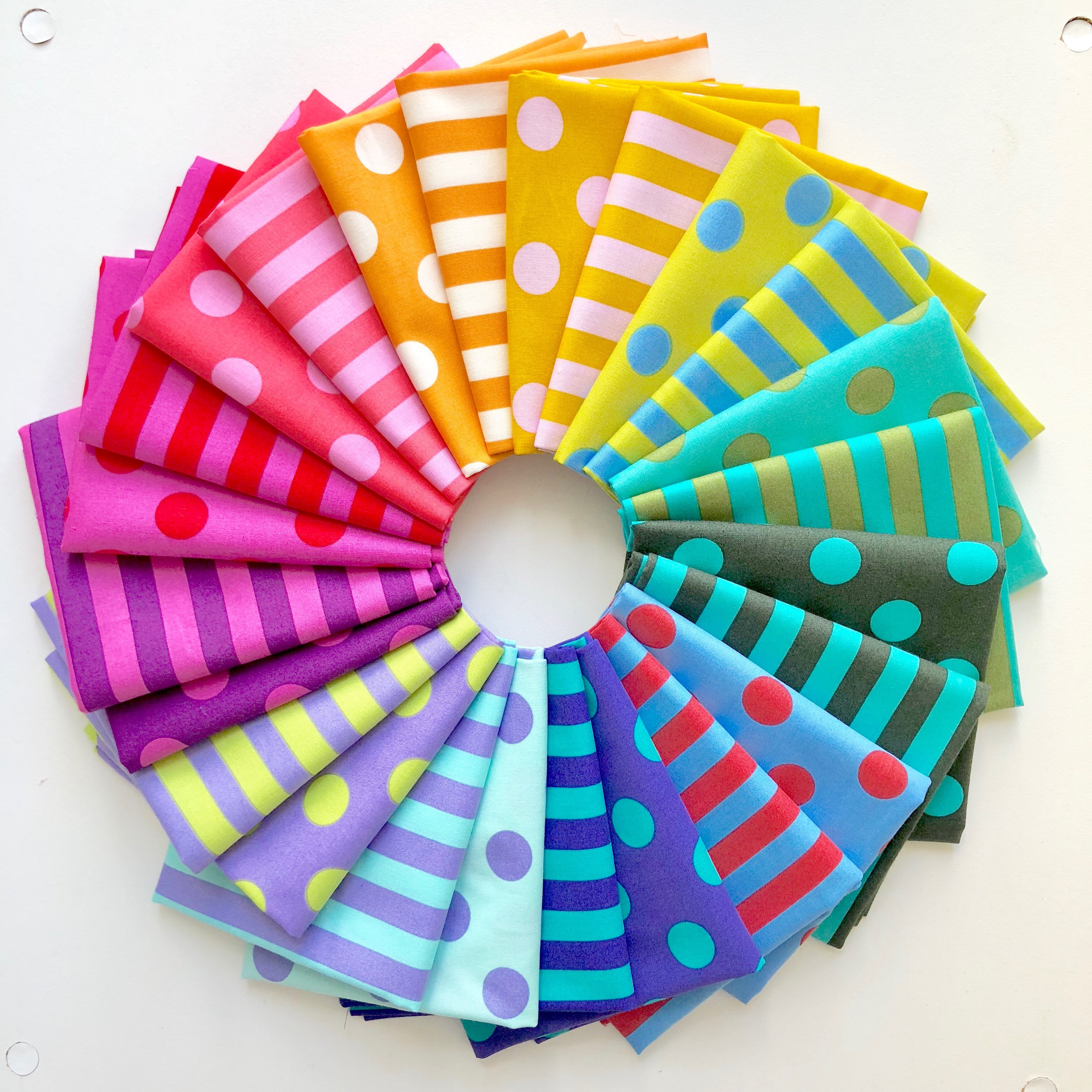 Pom Poms and Stripes Fat Quarter Bundle of 24 by Tula Pink for Free ...