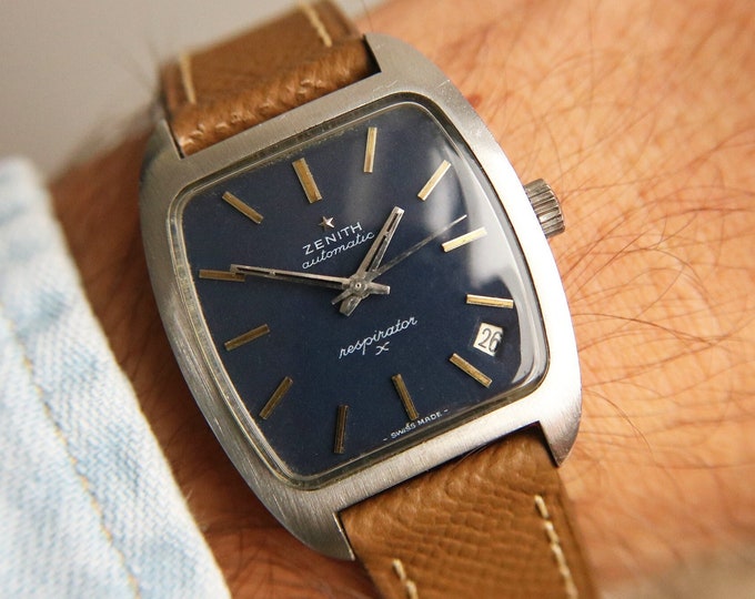 ZENITH Vintage 1960s Zenith Respirator X Automatic Mens Watch Cal. 2552 ...