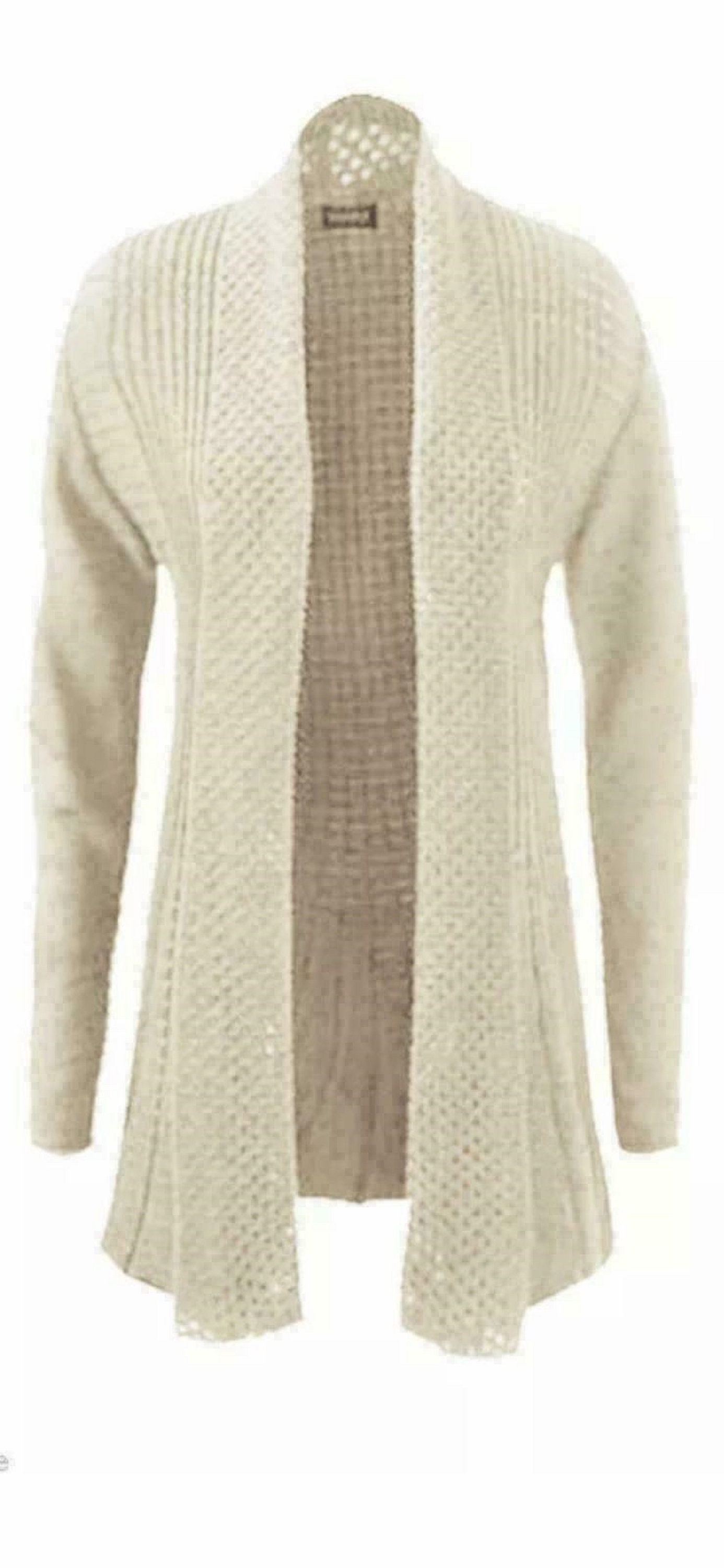 Women Knitted Waterfall Boyfriend Long Sleeve Cardigan Ladies - Etsy UK