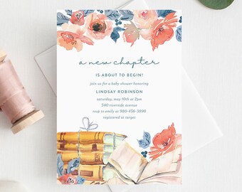 Book Invitation A New Chapter is About to Begin Storybook | Etsy