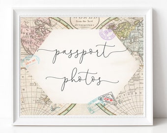 Passport Photo Sign | Etsy