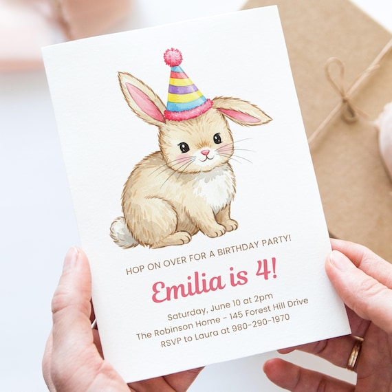 Bunny Party Invitations