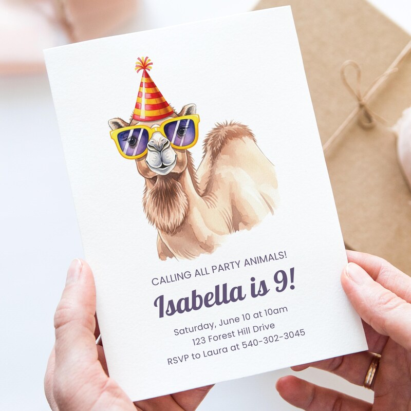 Birthday Camel Card - Etsy