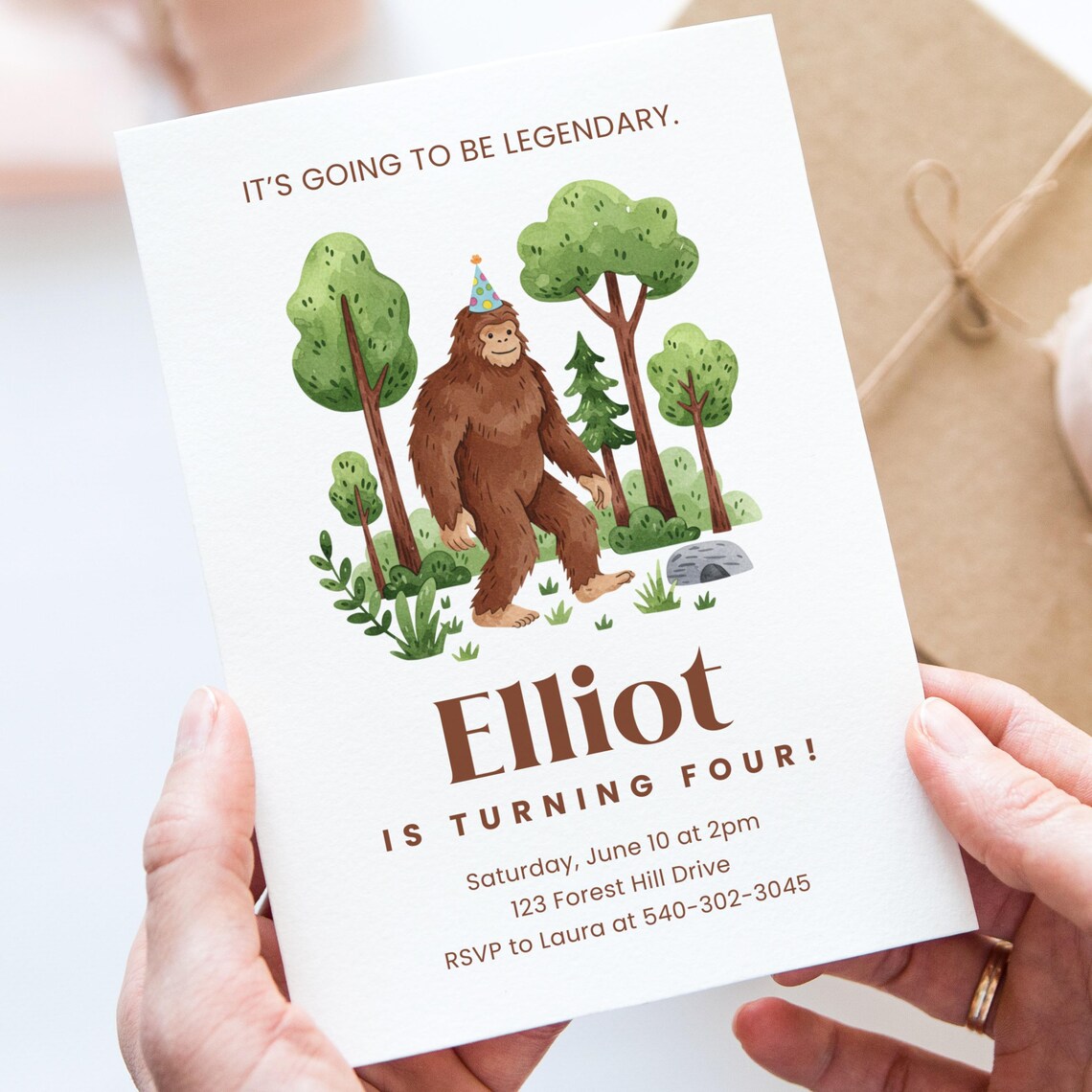 Bigfoot Birthday Canva Invite Template, Legendary Party Invite, Yeti ...