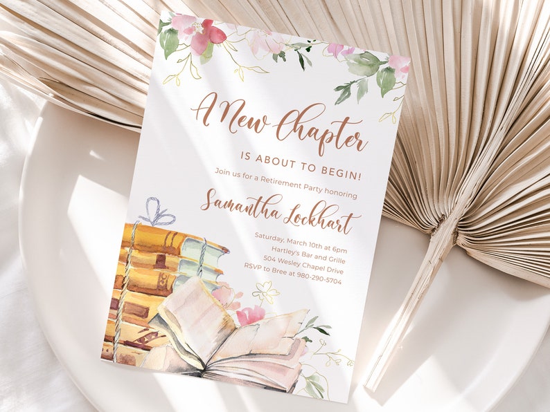 Book Invitation A New Chapter is About to Begin Storybook - Etsy