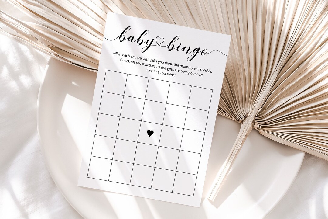 Baby BINGO Game | Baby Shower Printable Game | Baby BINGO Cards | Blank ...