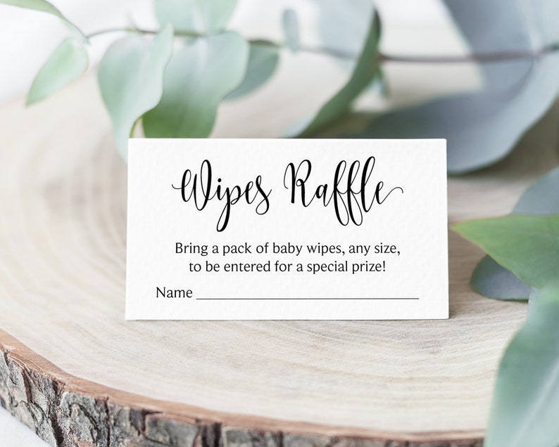 Printable Wipes Raffle Tickets 3.5x2 Black and White - Etsy
