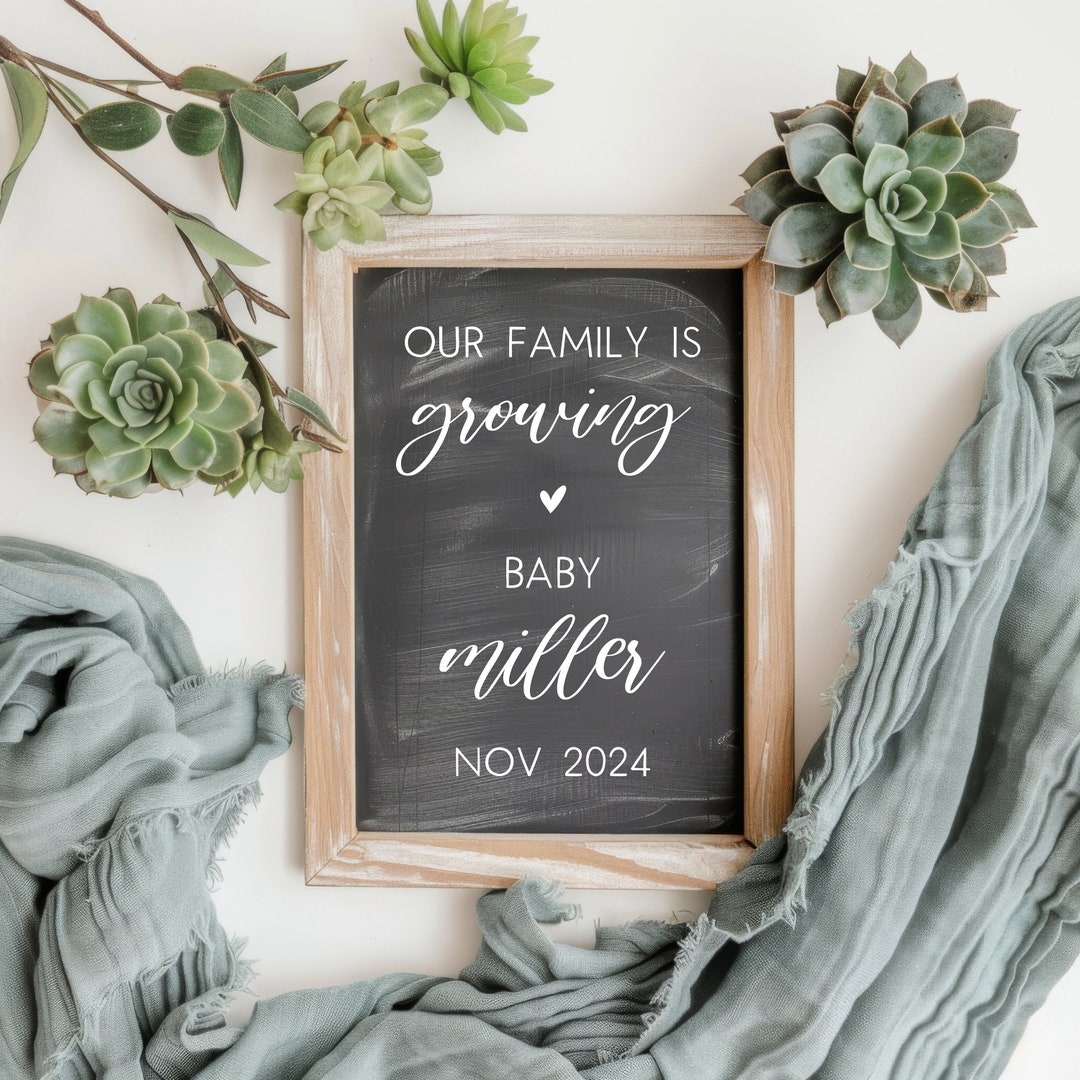 Our Family is Growing Pregnancy Announcement Digital Editable Template ...