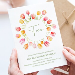 Tulip Invitation - Etsy