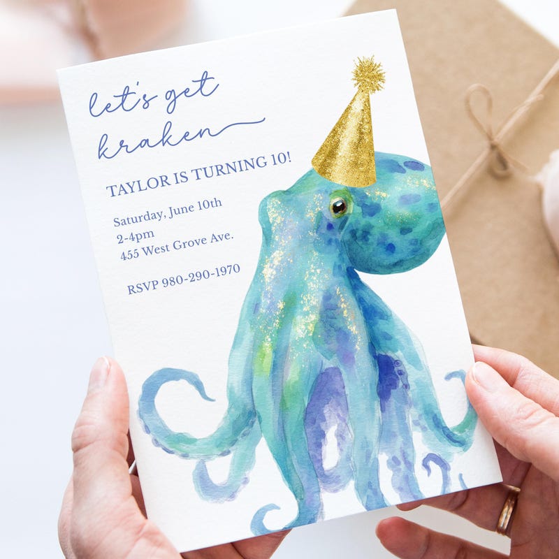 Octopus Birthday - Etsy
