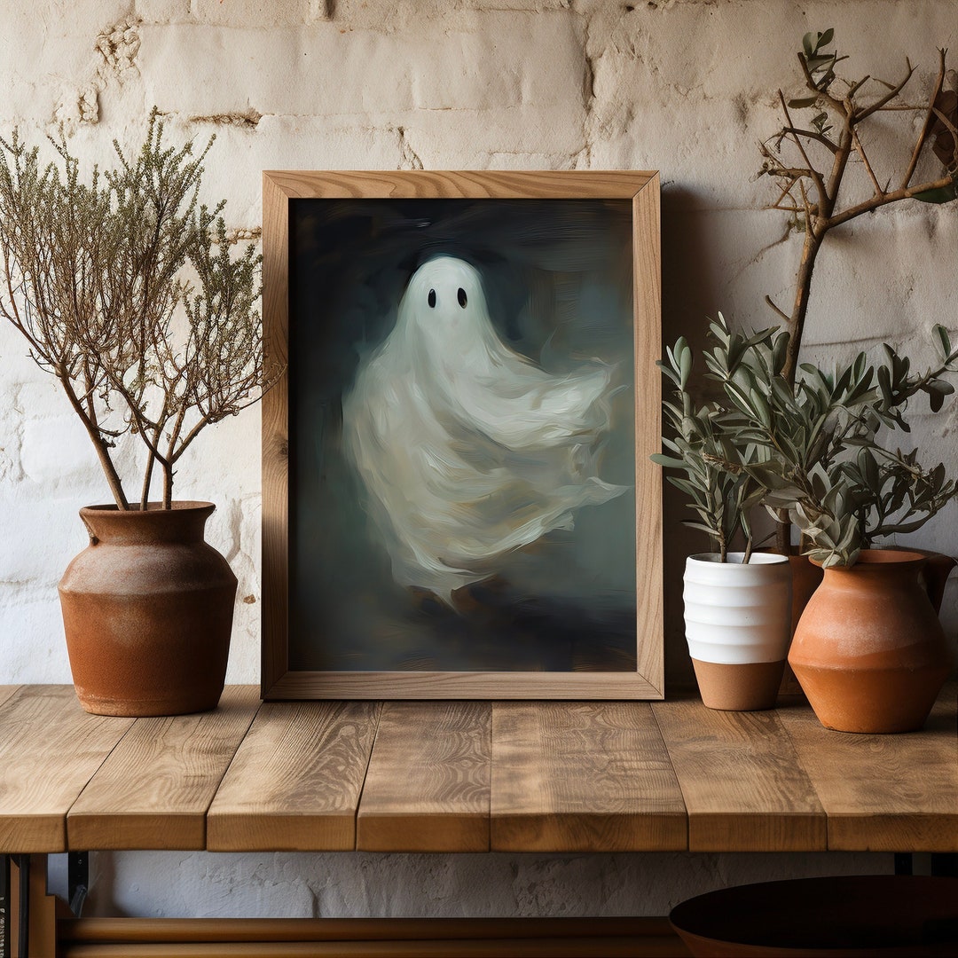 Ghost Painting PRINTABLE Art Print Halloween Home Decor - Etsy