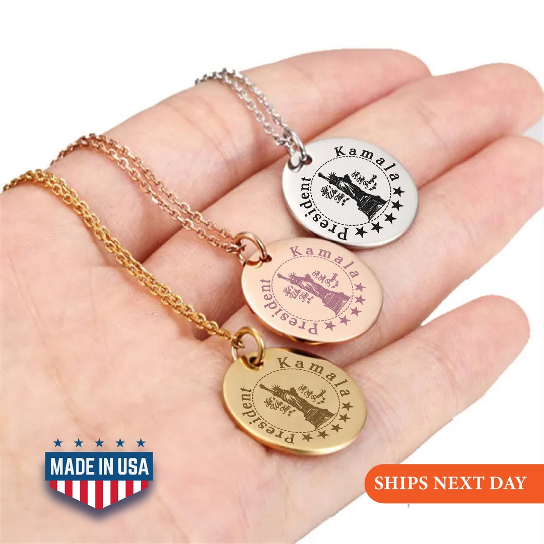 Kamala Statue of Liberty Necklace, 2024 President Kamala Harris ...