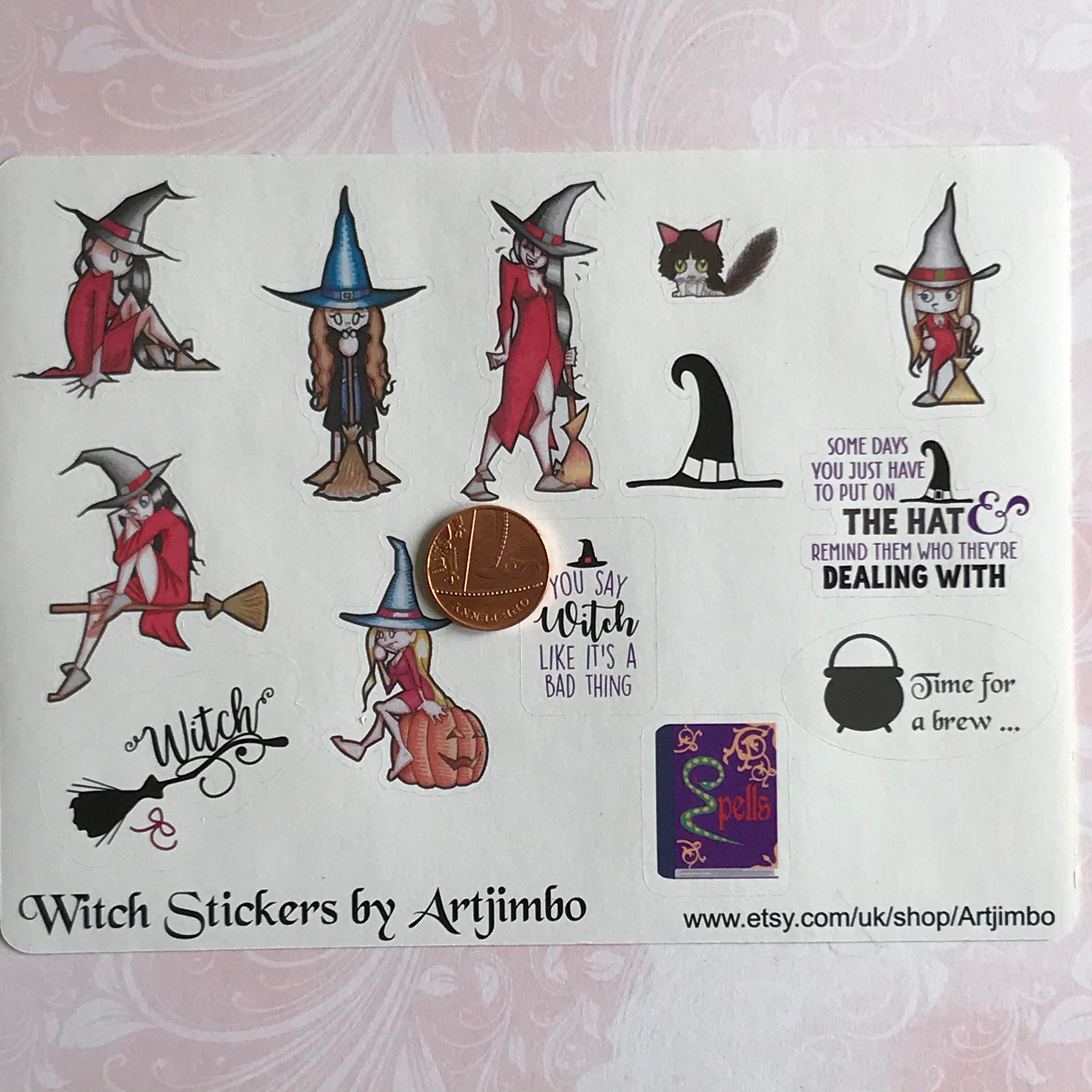 Witch stickers Witch Sticker Sheet Witchy stickers planner | Etsy