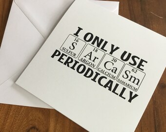 Periodic Table Birthday Card - Etsy UK