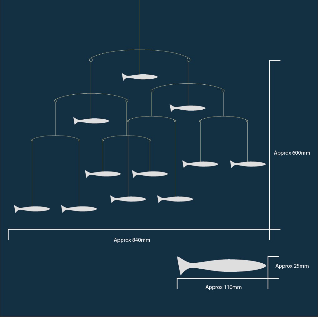 Wooden Fish Mobile - Etsy