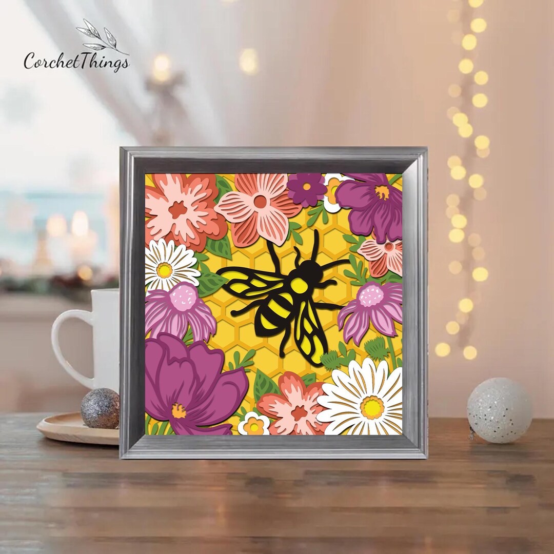 Bee and Flowers SVG, PDF, Studio Templates for You Creating Special ...