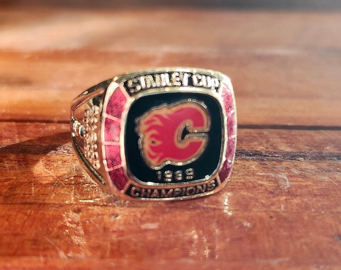 Vintage Replica Stanley Cup Champions Ring. Calgary Flames. - Etsy
