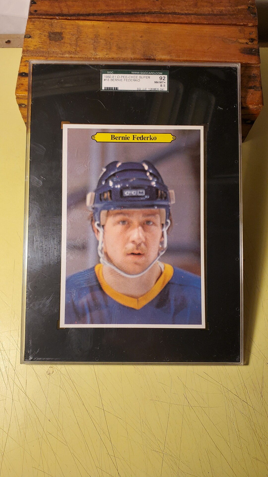 1980-81 Graded OPC Super Bernie Federko. Hockey Card. Near MINT. O-pee ...