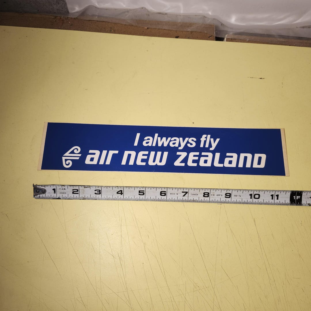 Rare Vintage AIR New Zealand Decal NOS Bumper Sticker - Etsy