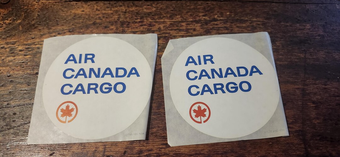 2 Rare Vintage 1971 Air Canada Cargo Sticker Decal. - Etsy