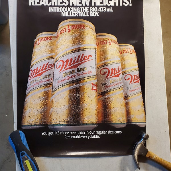 Miller High Life Beer Poster - Etsy
